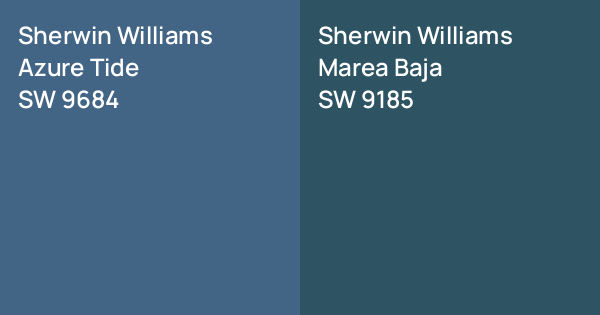 Sherwin Williams Azure Tide vs. Sherwin Williams Marea Baja comparison