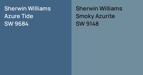 Sherwin Williams Azure Tide vs. Sherwin Williams Smoky Azurite comparison