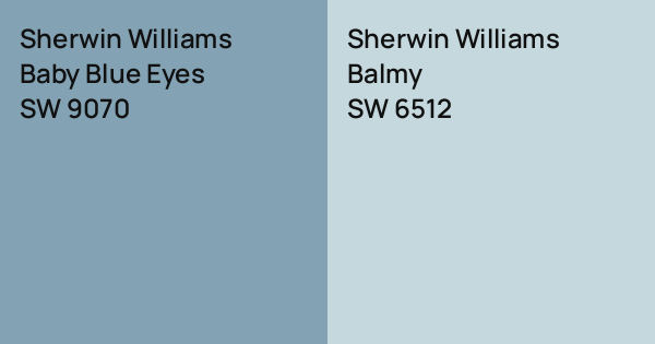 Sherwin Williams Baby Blue Eyes vs. Sherwin Williams Balmy comparison