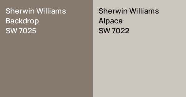 Sherwin Williams Backdrop vs. Sherwin Williams Alpaca comparison