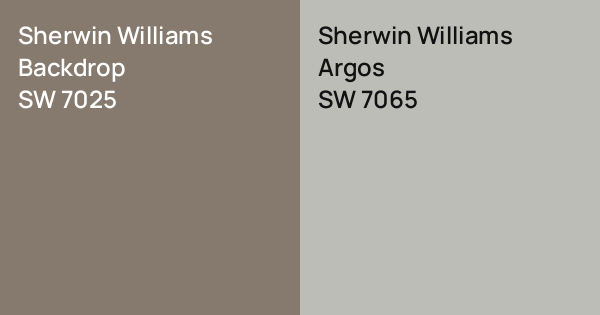 Sherwin Williams Backdrop vs. Sherwin Williams Argos comparison