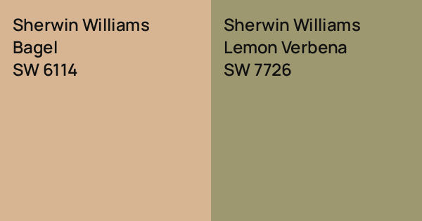 Sherwin Williams Bagel vs. Sherwin Williams Lemon Verbena comparison