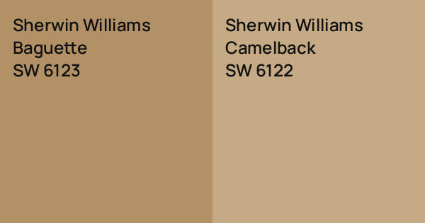 Sherwin Williams Baguette vs. Sherwin Williams Camelback comparison