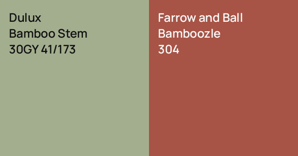 Dulux Bamboo Stem vs. Farrow and Ball Bamboozle comparison