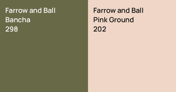 Farrow and Ball Bancha vs. Farrow and Ball Pink Ground comparison
