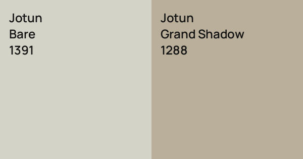 Jotun Bare vs. Jotun Grand Shadow comparison