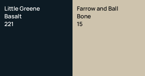 Little Greene Basalt vs. Farrow and Ball Bone comparison