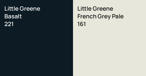Little Greene Basalt vs. Little Greene French Grey Pale comparison