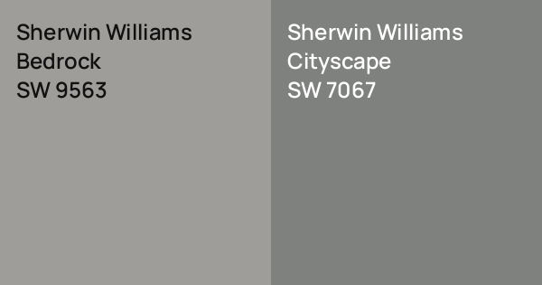 Sherwin Williams Bedrock vs. Sherwin Williams Cityscape comparison