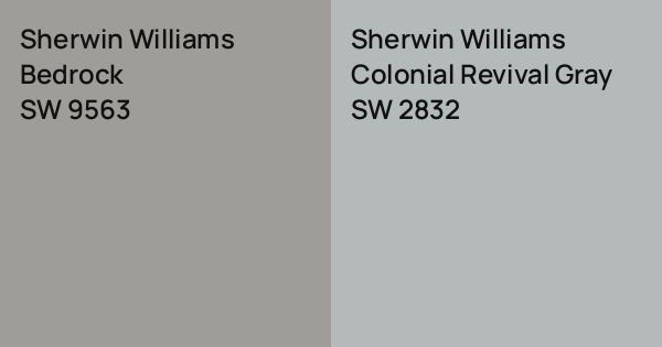 Sherwin Williams Bedrock vs. Sherwin Williams Colonial Revival Gray ...
