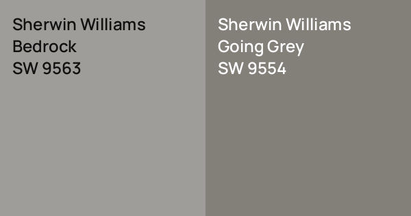 Sherwin Williams Bedrock vs. Sherwin Williams Going Grey comparison