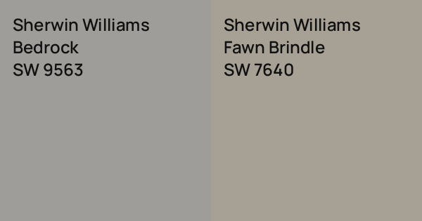 Sherwin Williams Bedrock vs. Sherwin Williams Fawn Brindle comparison