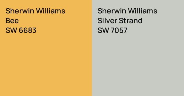 Sherwin Williams Bee vs. Sherwin Williams Silver Strand comparison