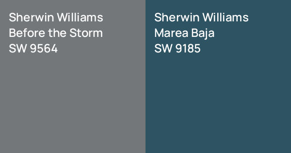 Sherwin Williams Before the Storm vs. Sherwin Williams Marea Baja ...