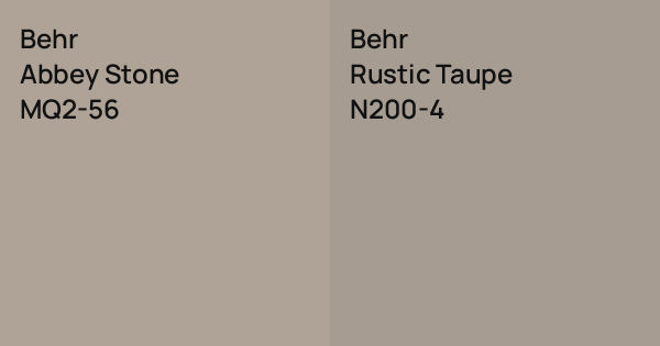 Behr Abbey Stone vs. Behr Rustic Taupe comparison