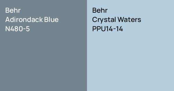 Behr Adirondack Blue vs. Behr Crystal Waters comparison