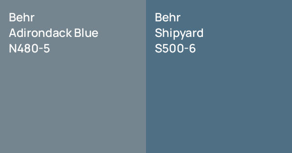 Behr Adirondack Blue vs. Behr Shipyard comparison