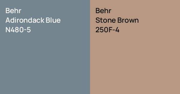 Behr Adirondack Blue vs. Behr Stone Brown comparison
