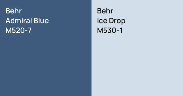 Behr Admiral Blue vs. Behr Ice Drop comparison