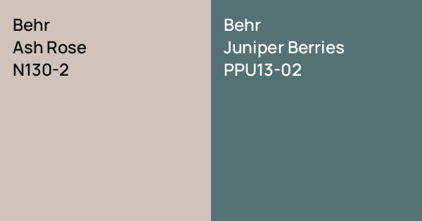 Behr Ash Rose vs. Behr Juniper Berries comparison