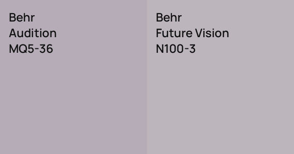 Behr Audition vs. Behr Future Vision comparison