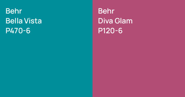 Behr Bella Vista vs. Behr Diva Glam comparison
