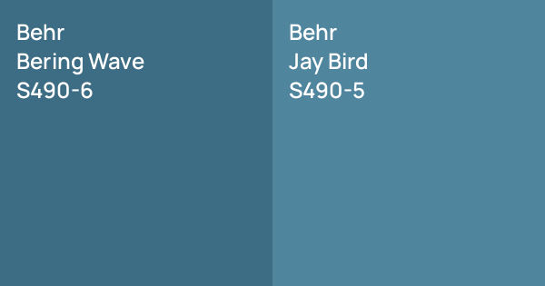 Behr Bering Wave vs. Behr Jay Bird comparison