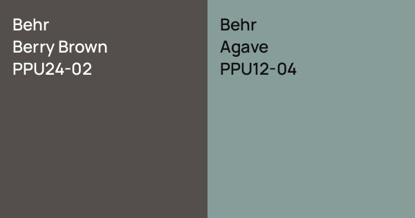 Behr Berry Brown vs. Behr Agave comparison
