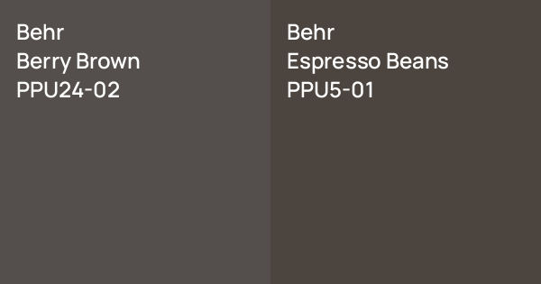 Behr Berry Brown vs. Behr Espresso Beans comparison