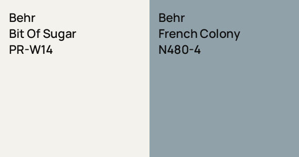 Behr Bit Of Sugar vs. Behr French Colony comparison