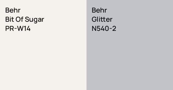 Behr Bit Of Sugar vs. Behr Glitter comparison