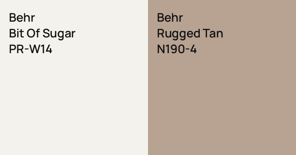 Behr Bit Of Sugar vs. Behr Rugged Tan comparison