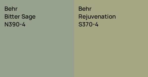 Behr Bitter Sage vs. Behr Rejuvenation comparison