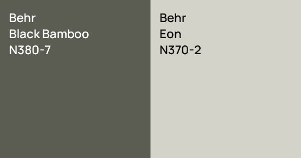 Behr Black Bamboo vs. Behr Eon comparison
