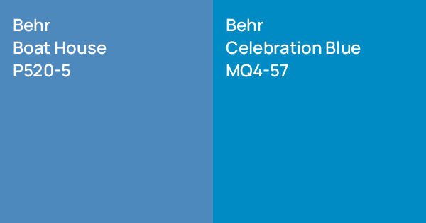 Behr Boat House vs. Behr Celebration Blue comparison