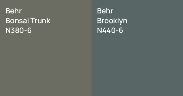 Behr Bonsai Trunk vs. Behr Brooklyn comparison
