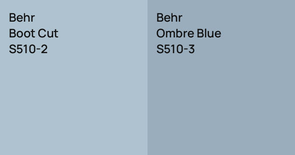 Behr Boot Cut vs. Behr Ombre Blue comparison