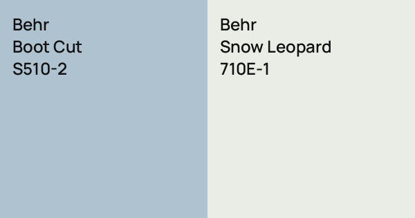 Behr Boot Cut vs. Behr Snow Leopard comparison