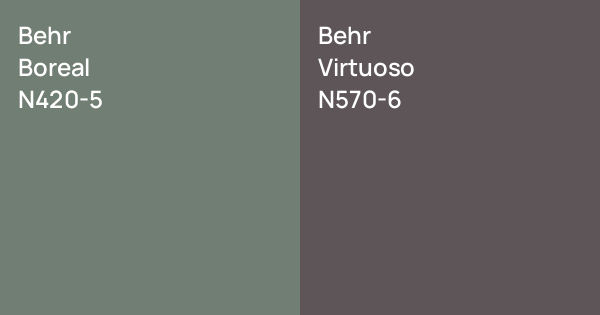 Behr Boreal vs. Behr Virtuoso comparison