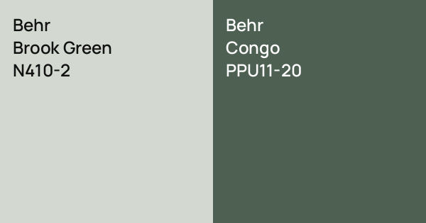 Behr Brook Green vs. Behr Congo comparison