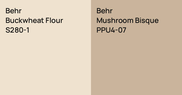 Behr Buckwheat Flour vs. Behr Mushroom Bisque comparison