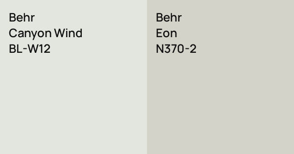 Behr Canyon Wind vs. Behr Eon comparison