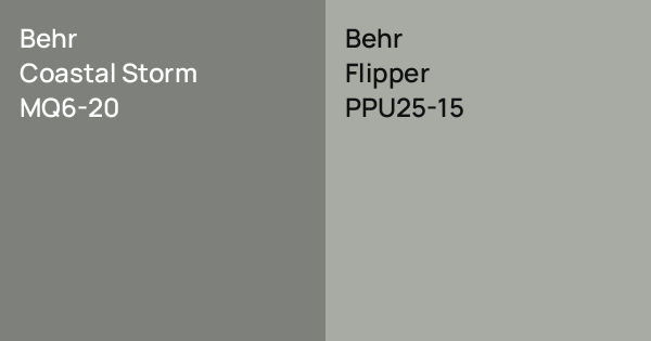 Behr Coastal Storm vs. Behr Flipper comparison