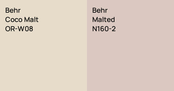 Behr Coco Malt vs. Behr Malted comparison