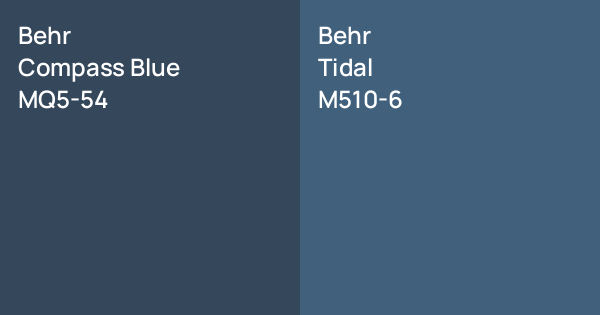 Behr Compass Blue vs. Behr Tidal comparison
