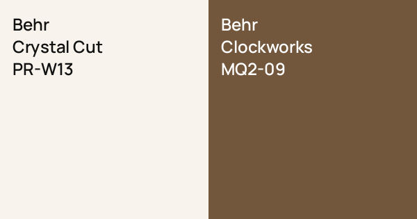 Behr Crystal Cut vs. Behr Clockworks comparison