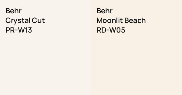 Behr Crystal Cut vs. Behr Moonlit Beach comparison