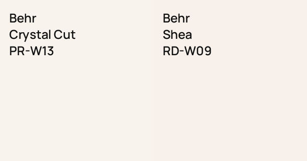 Behr Crystal Cut vs. Behr Shea comparison