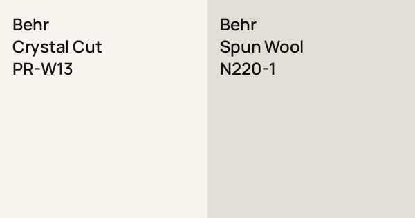 Behr Crystal Cut vs. Behr Spun Wool comparison