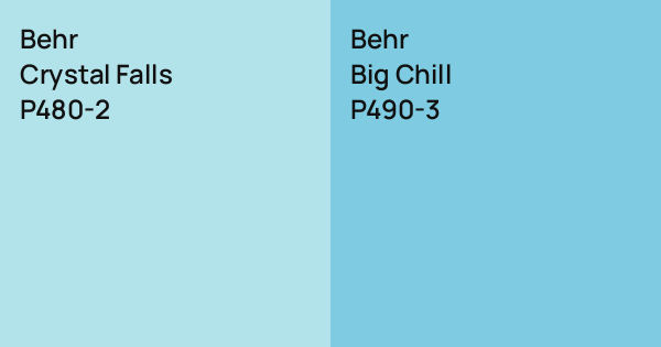Behr Crystal Falls vs. Behr Big Chill comparison